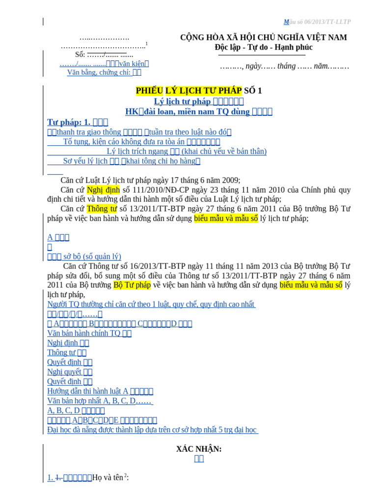 ly lich tu phap | PDF
