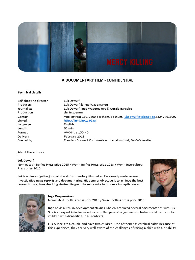 Synopsis Documentary Mercy Killing | PDF