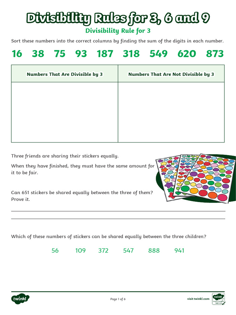 t m 1666621753 Ks2 Divisibility Rules for 3 6 and 9 Activity Sheets Ver ...