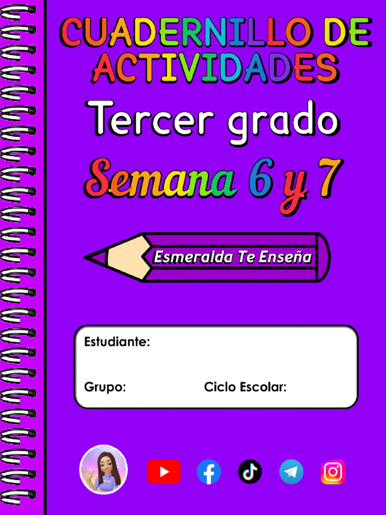 ?⚡3° S6-S7 - CUADERNILLO DE ACTIVIDADES ? Esmeralda Te Enseña ? ANEXOS ...