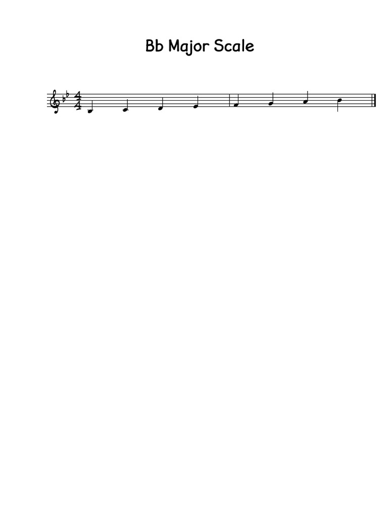 BB Major Scale | PDF