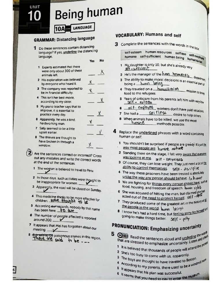 Workbook Unit 10 | PDF