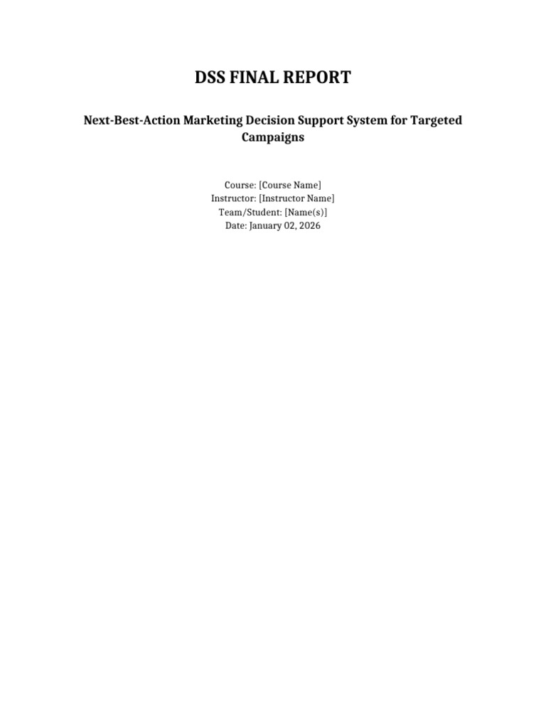 Dss Final Report Full More Human With Visuals Revised Fixed Numbering ...