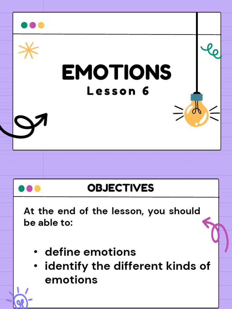 Lesson 6 Emotions Sessions 1 4 | PDF | Emotions | Emotional Intelligence