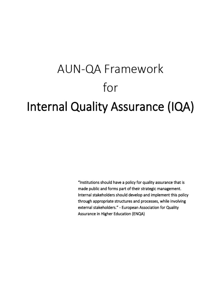 Aun-qa Iqa Framework | PDF | Quality Assurance | Evaluation