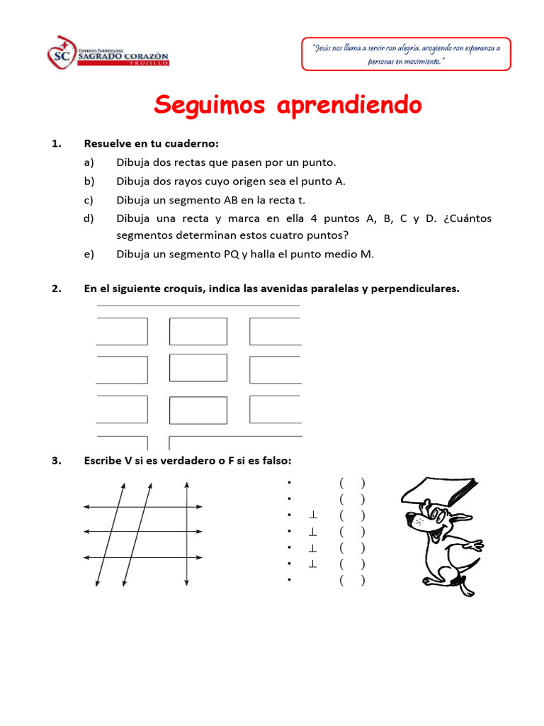 6b1 - Fm - Sesion 06 u2 - Aprendemos Los Elementos Basicos de La Geometria | PDF | Geometría ...