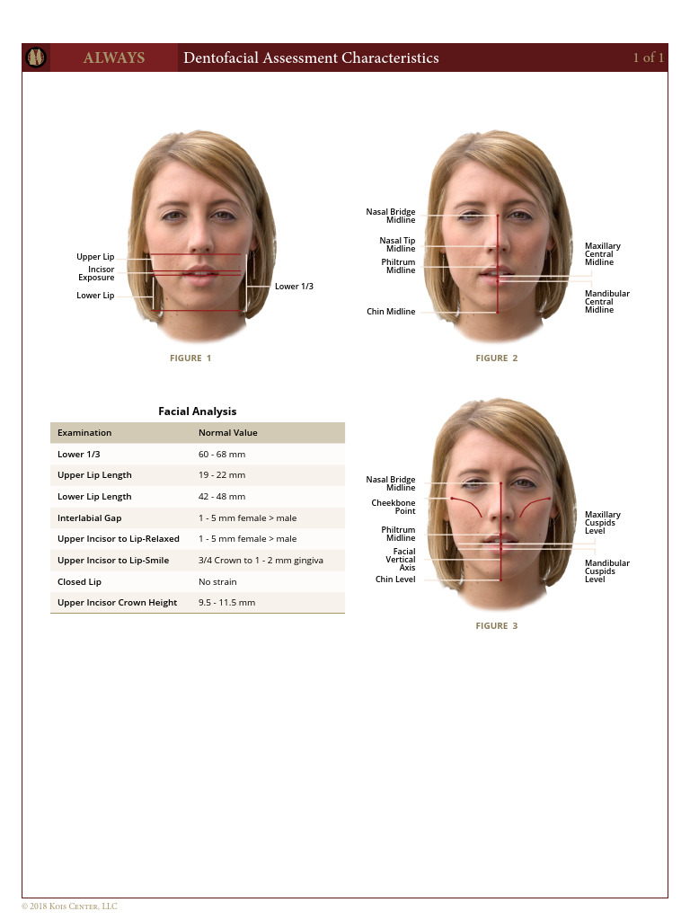 Dentofacial Assessment Characteristics | PDF | Dentistry | Face