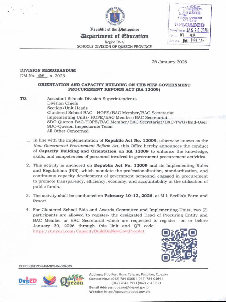 DM NO. 0104, S. 2026-3Rcvccca4MBMmS8ubmBt | PDF