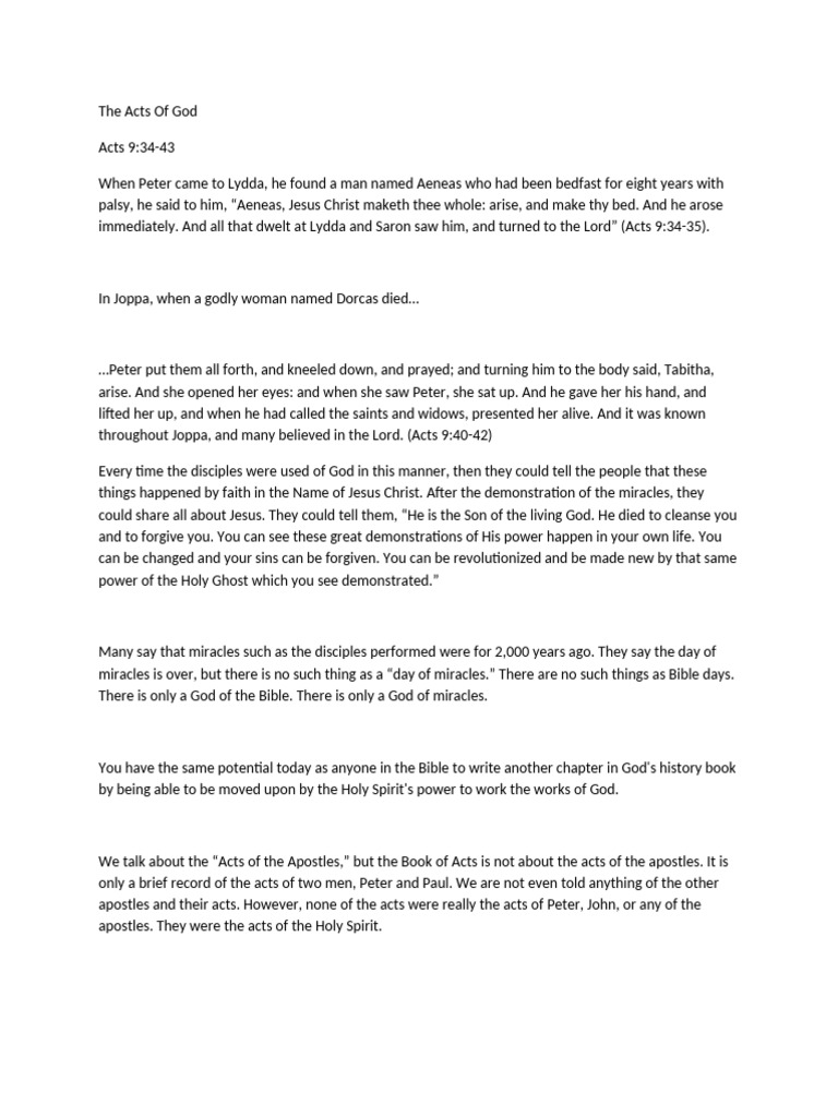 ACTS OF GOD | PDF | Joshua | Ark Of The Covenant