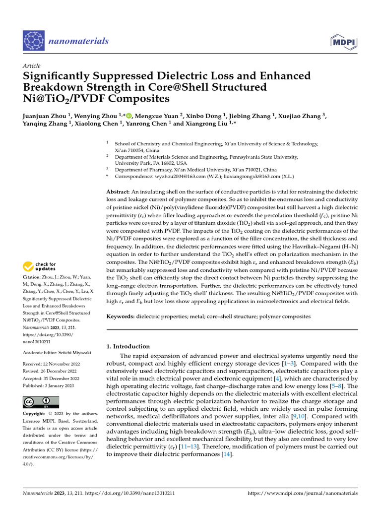 20 . Significantly Suppressed Dielectric Loss and Enhanced Breakdown ...