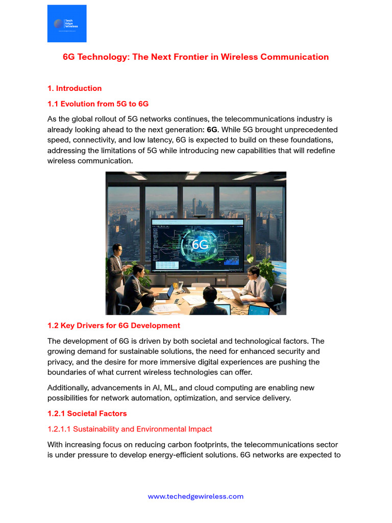 6G Technology - The Next Frontier in Wireless Communication | PDF ...