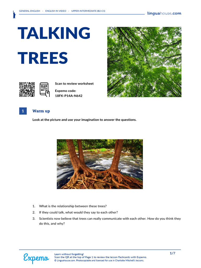 Talking Trees American English Student | PDF | Trees | Vocabulary