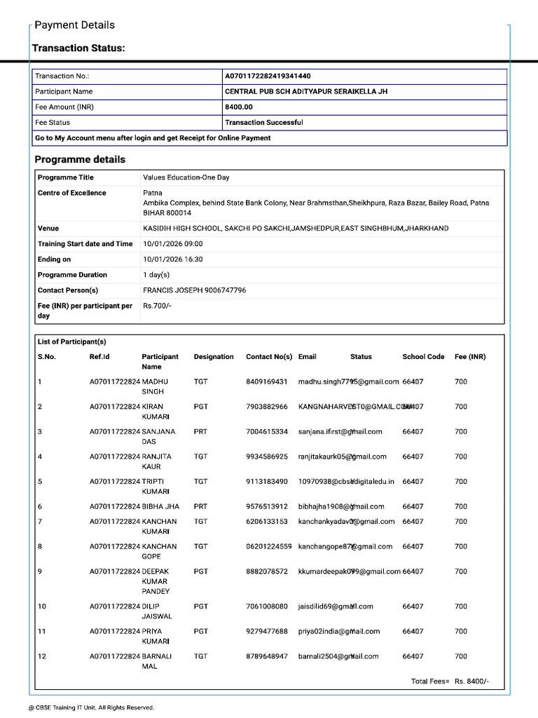 COE Training on 10-01-2025 | PDF