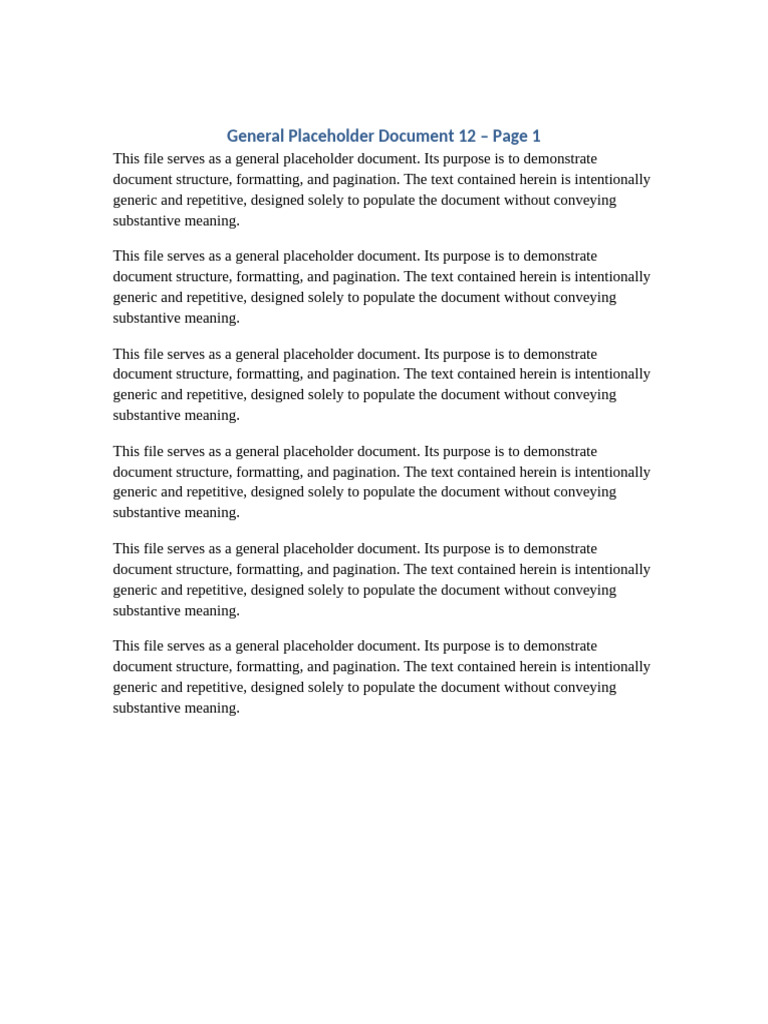 Dummy Document 12 | PDF | Writing | Document