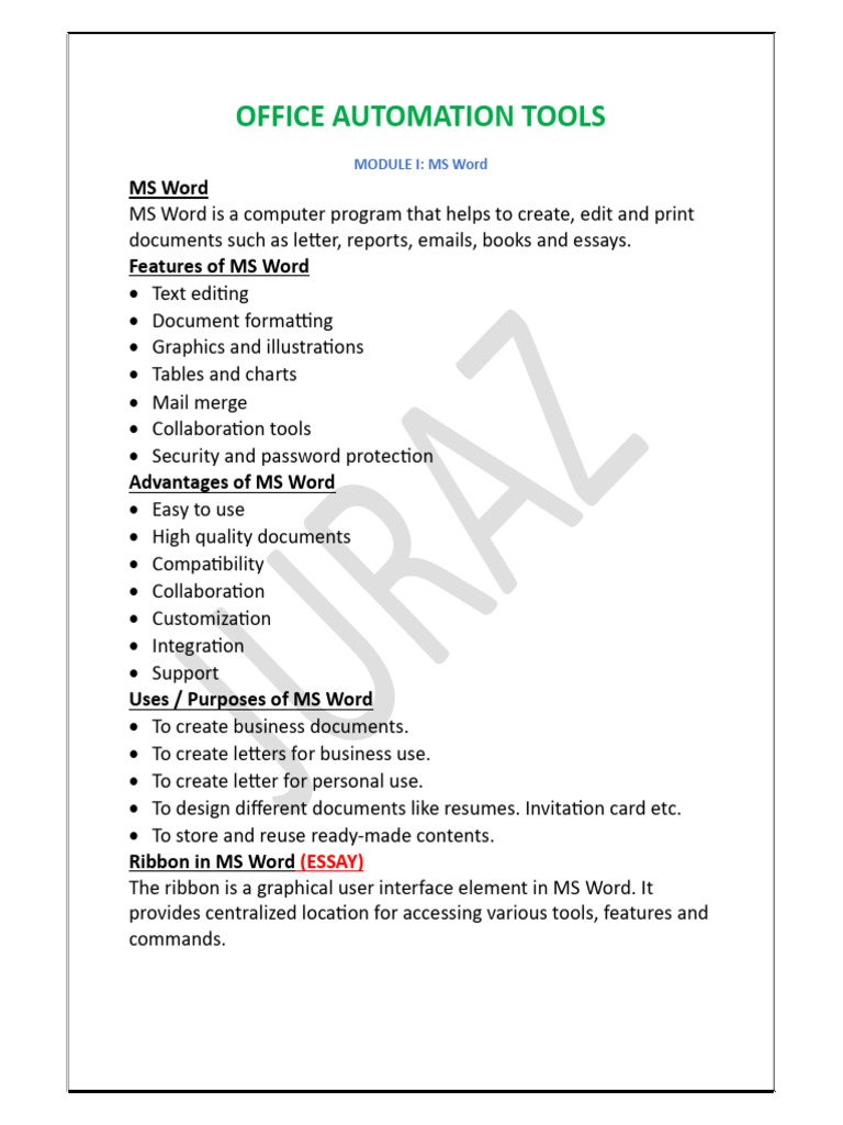 Office Automation All Modules Combined | PDF | Internet Protocol Suite ...