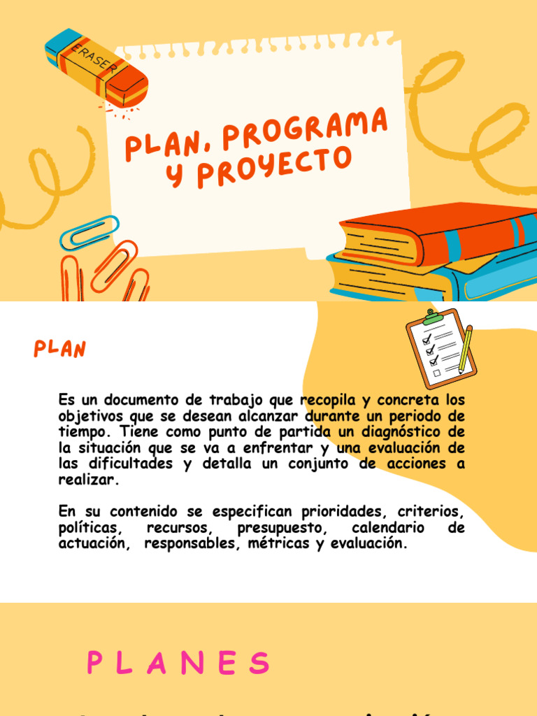 Plan, Programa y Proyecto | PDF | Planificación | Presupuesto