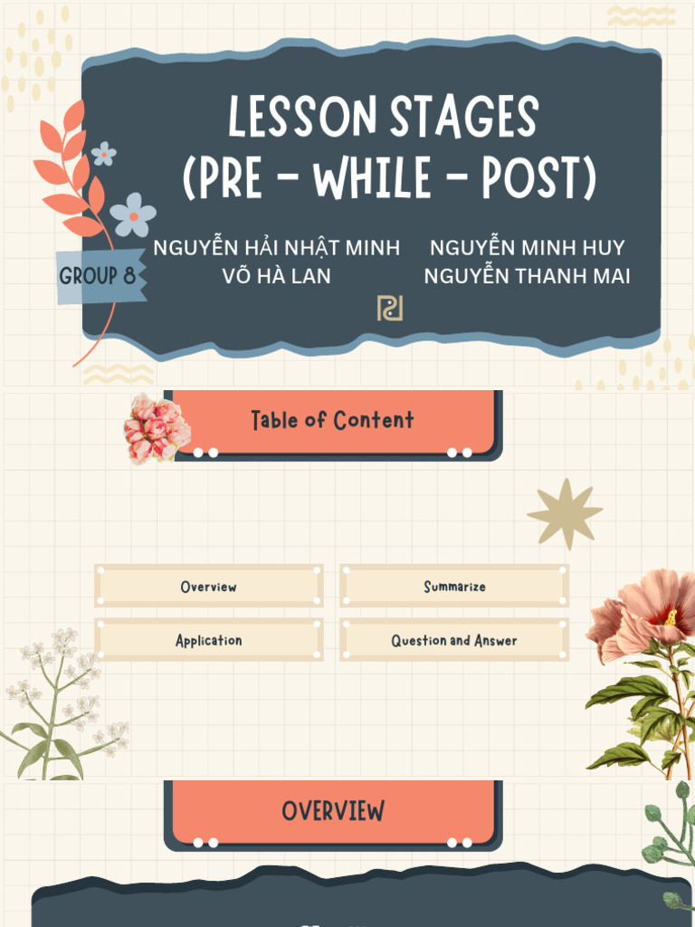 Nhóm 8 - Pre-While-Post Lesson Stage | PDF