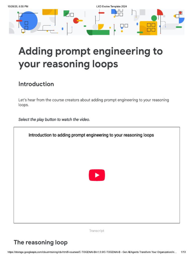 Adding Prompt Engineering To Your Reasoning Loops | PDF