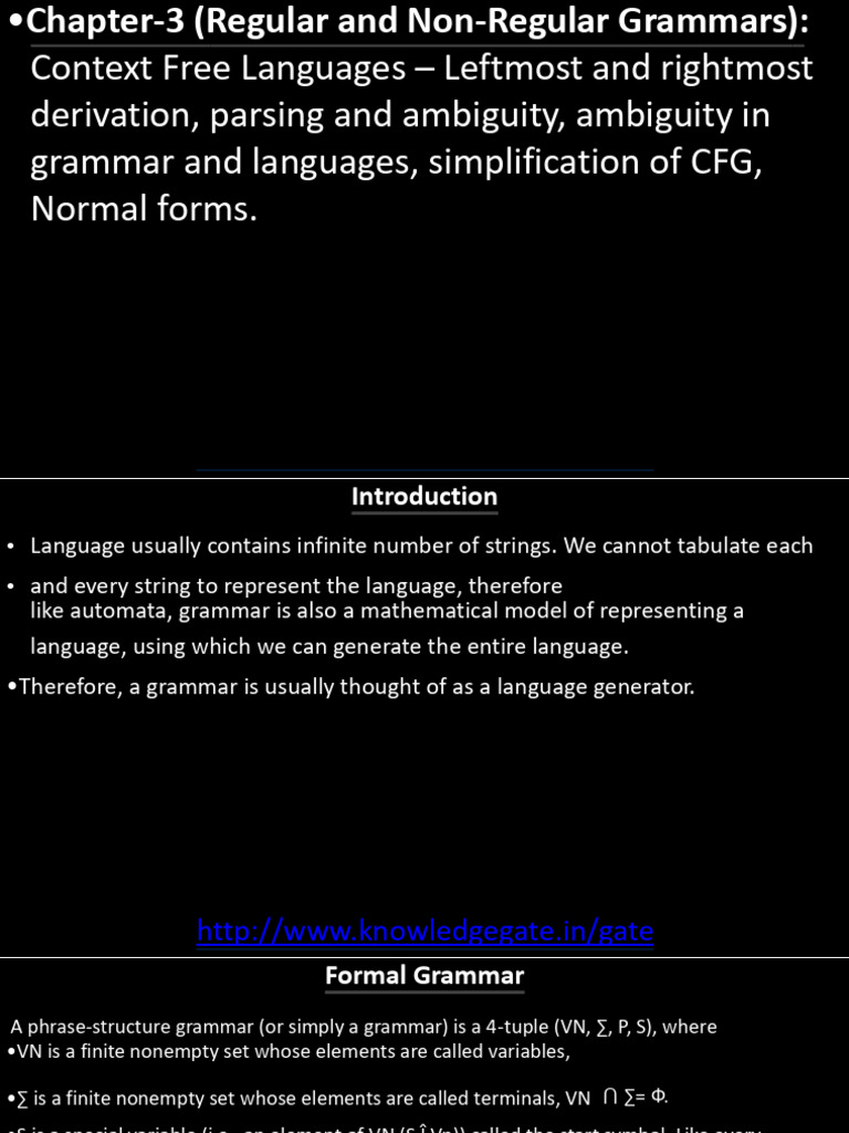 FLAT UNIT - 3 | PDF | Noam Chomsky | Syntax