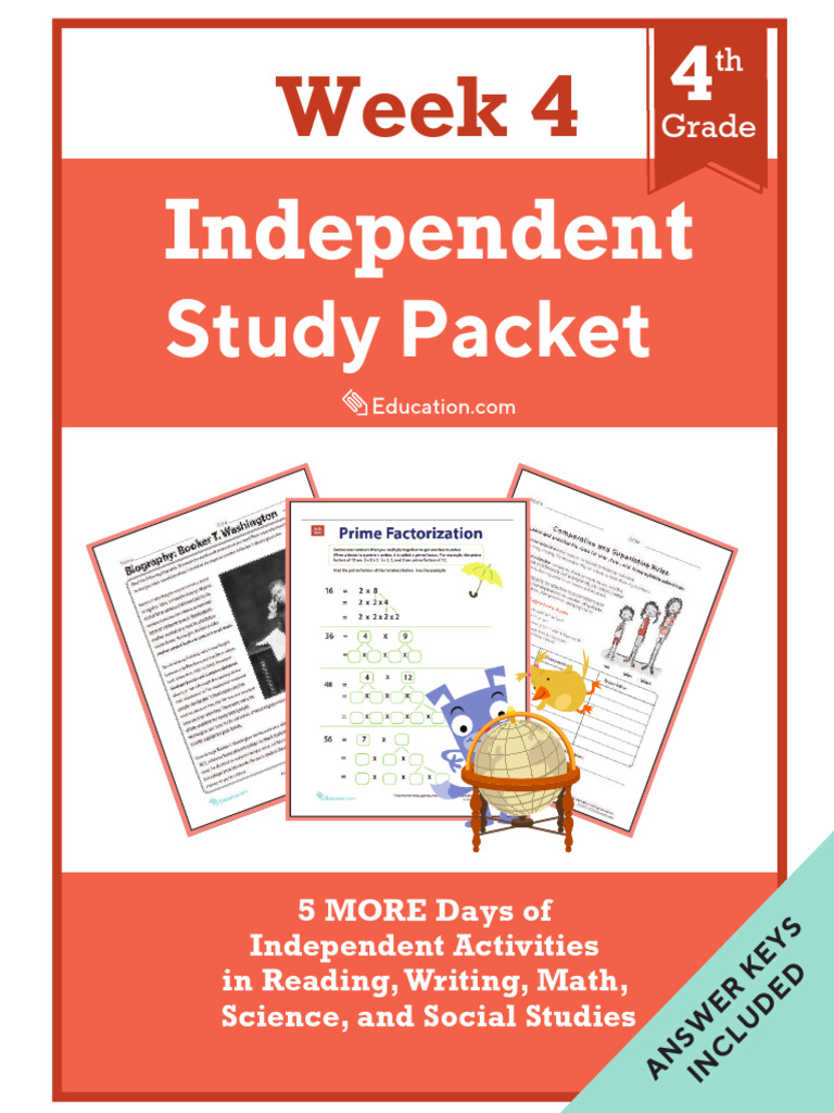 Independent Study Packet 4th Grade Week 4 | PDF | Adjective | Land Of Oz