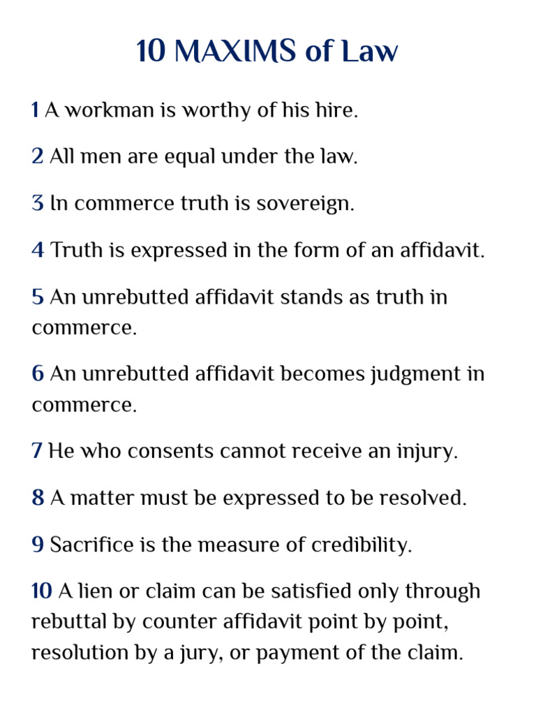 10 Maxims of Law | PDF