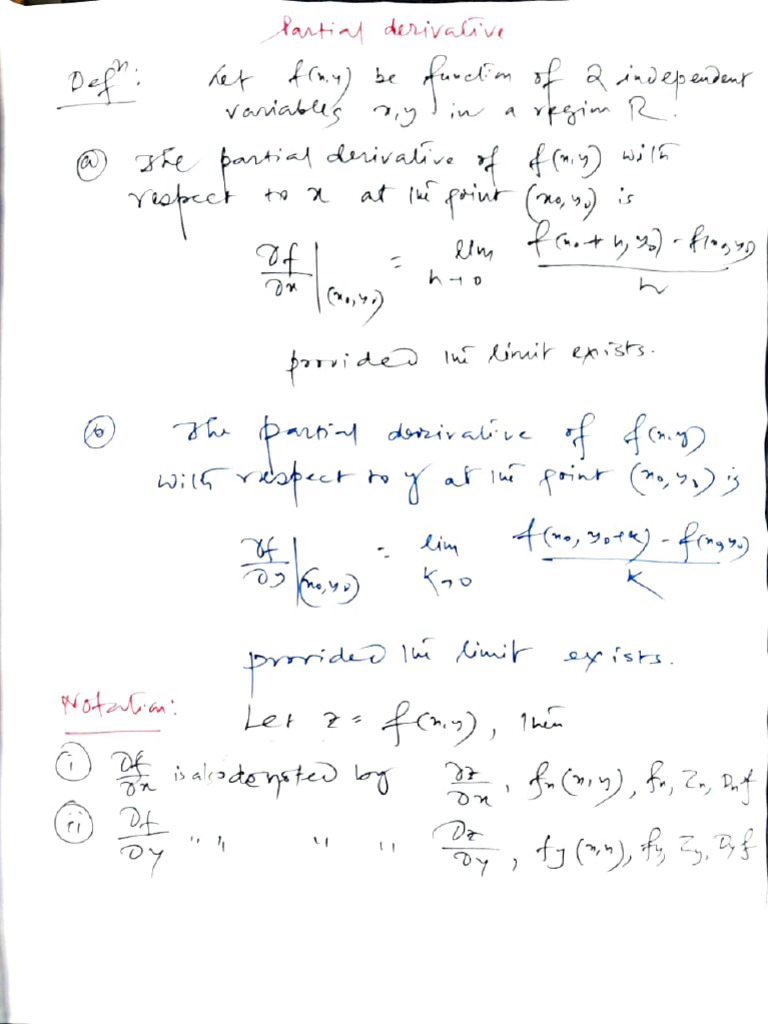 Partial Derivative | PDF