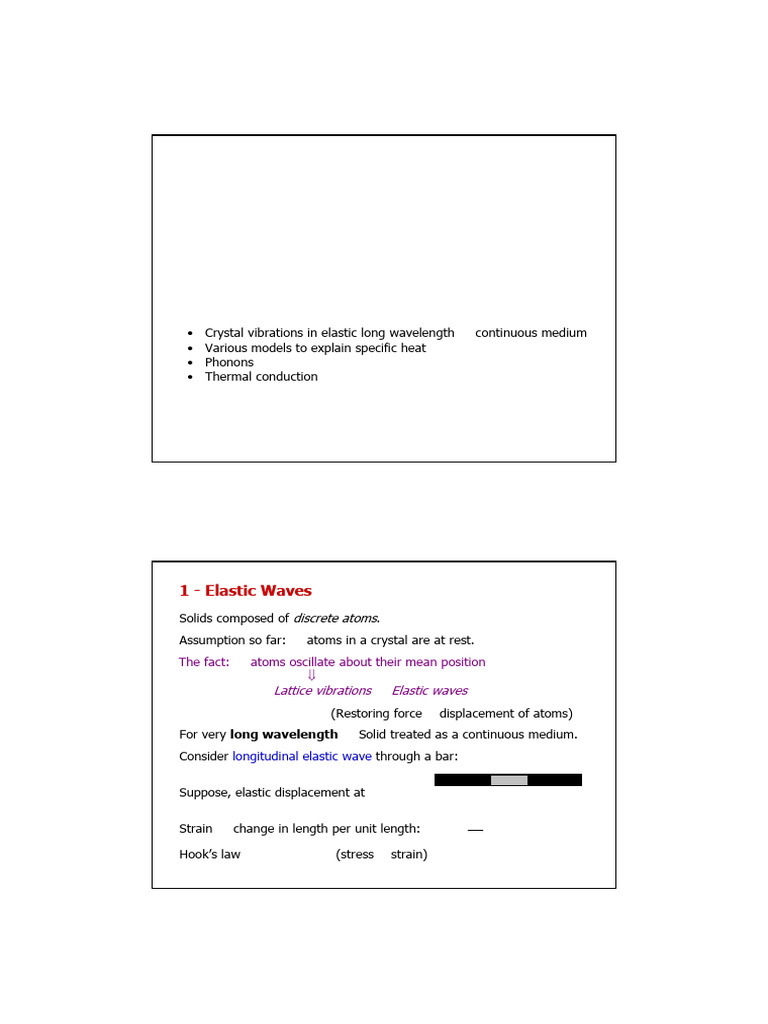 3-Lattice Vibrations-HandOut | PDF | Waves | Normal Mode