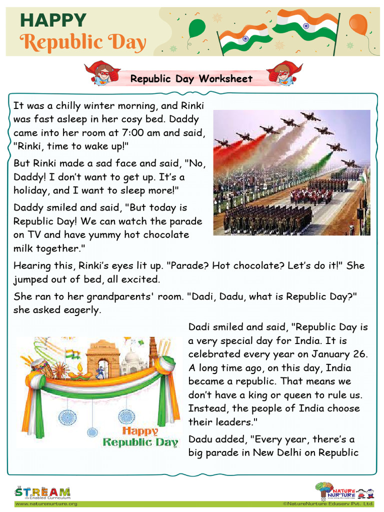 Republic Day Worksheet (NNLP-3) 2025-26 ...