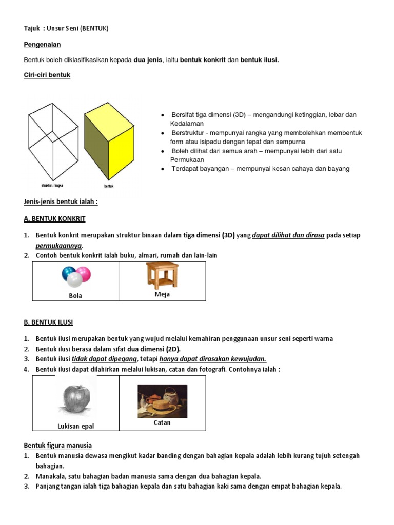 Nota Bentuk | PDF
