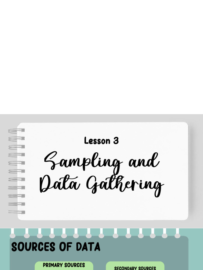 Lesson 3 Sampling Techniques and Data Gathering Part 2 (1) | PDF