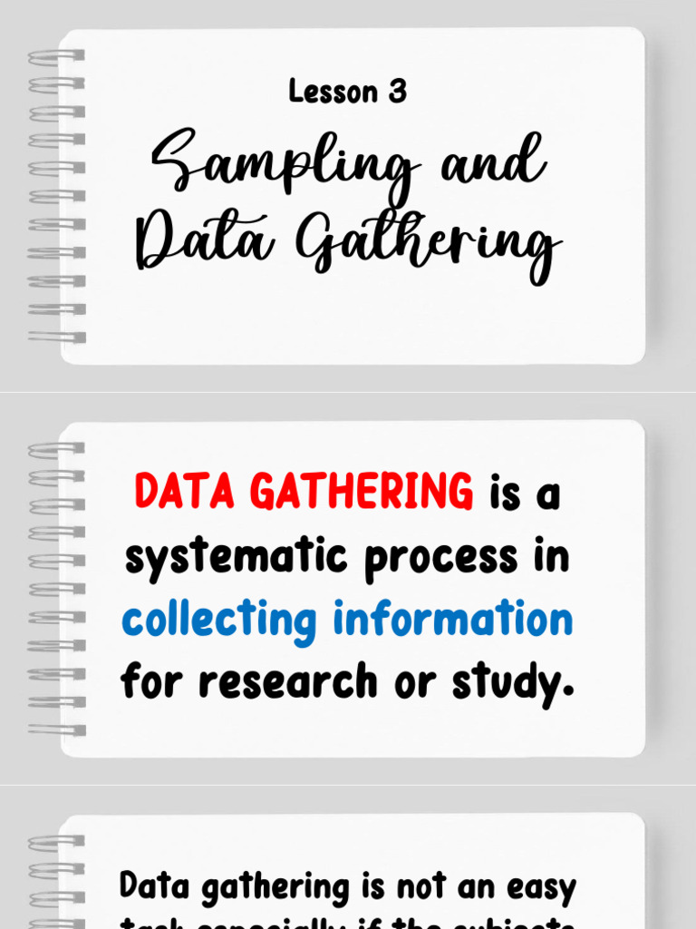 Lesson 3 Sampling Techniques and Data Gat | PDF | Sampling (Statistics ...