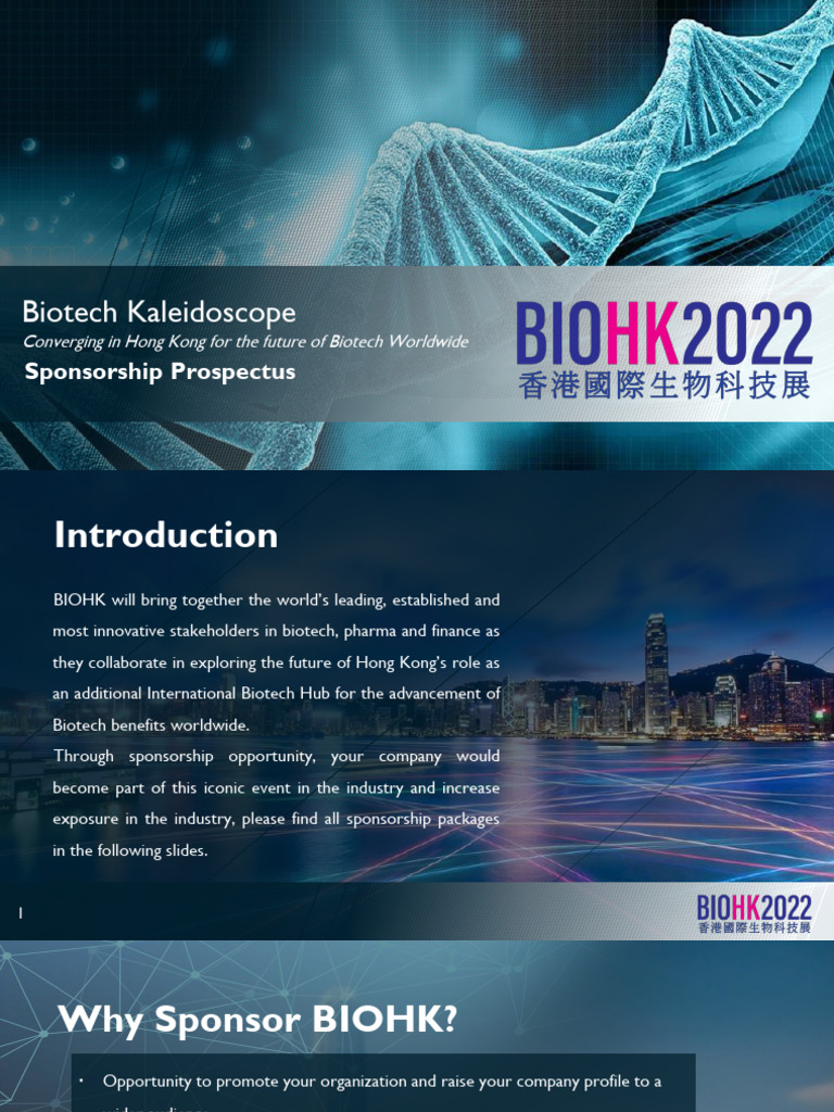 Eng Sponsorship Prospectus BIOHK2022 JUNE | PDF | Business