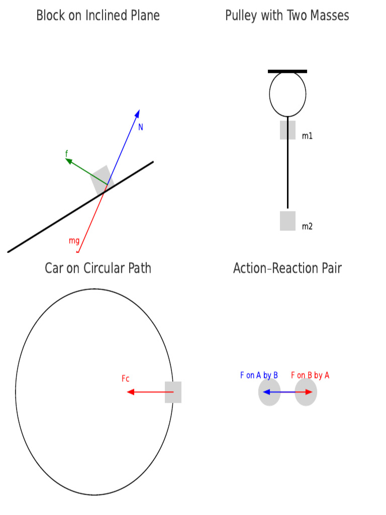 Laws of Motion Diagram Sheet | PDF