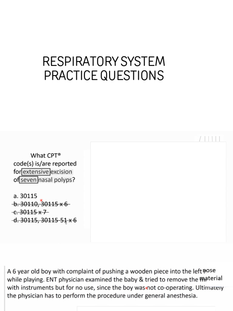 Respiratory - System Questions | PDF