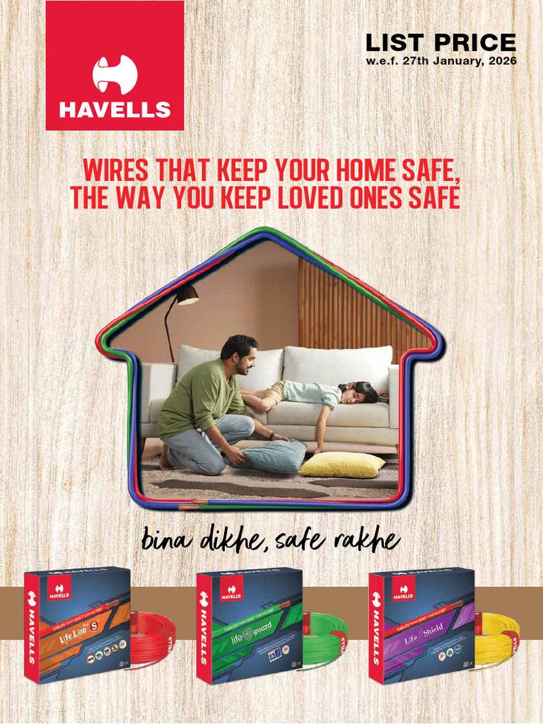 Havells Wire List Price - 27th Jan 2026 | PDF | Electrical Conductor ...