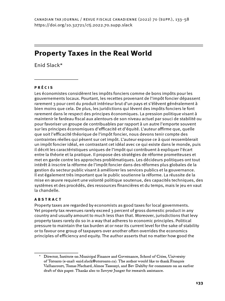 Property Taxes in The Real World | PDF | Taxes | Property Tax