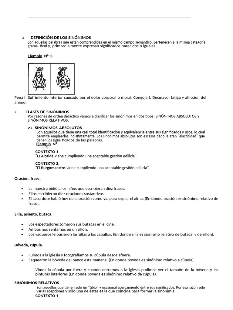 Definición de Los Sinónimos | PDF | Lingüística | Interpretación (filosofía)