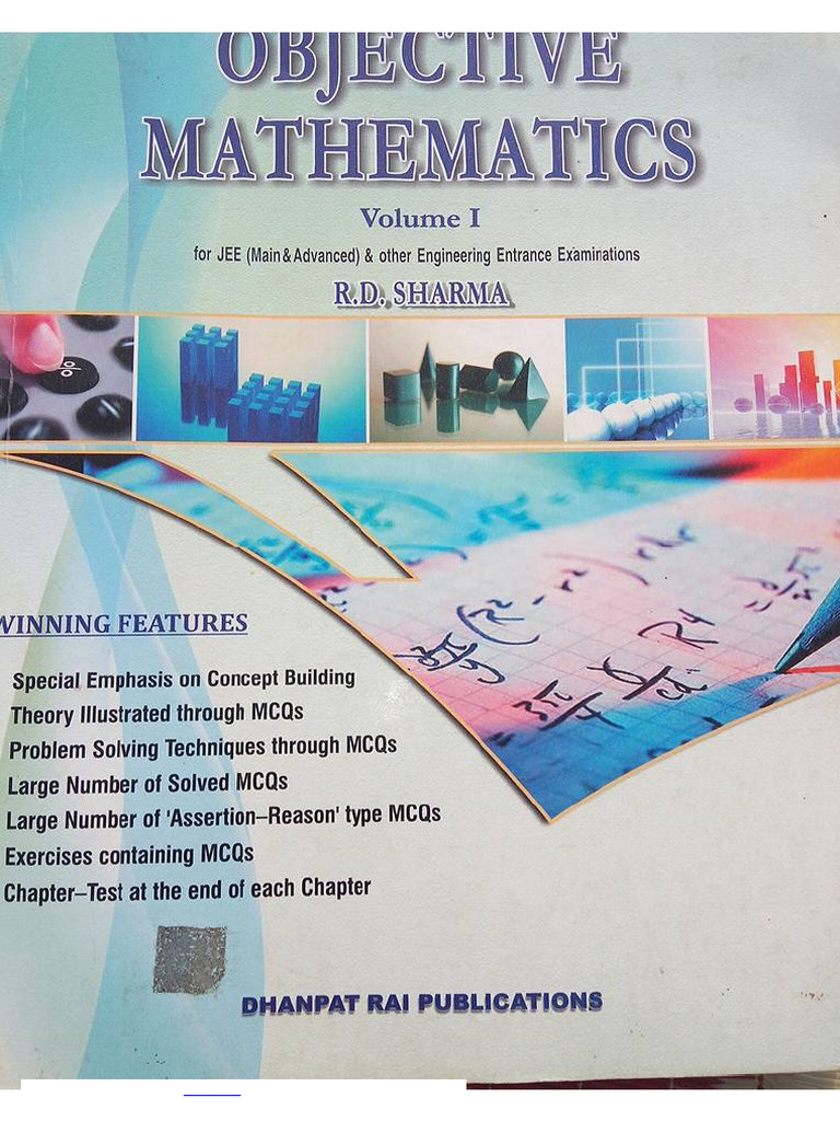 RD Sharma Objective Mathematics For JEE (Main Advance) Vol1 (RD Sharma ...