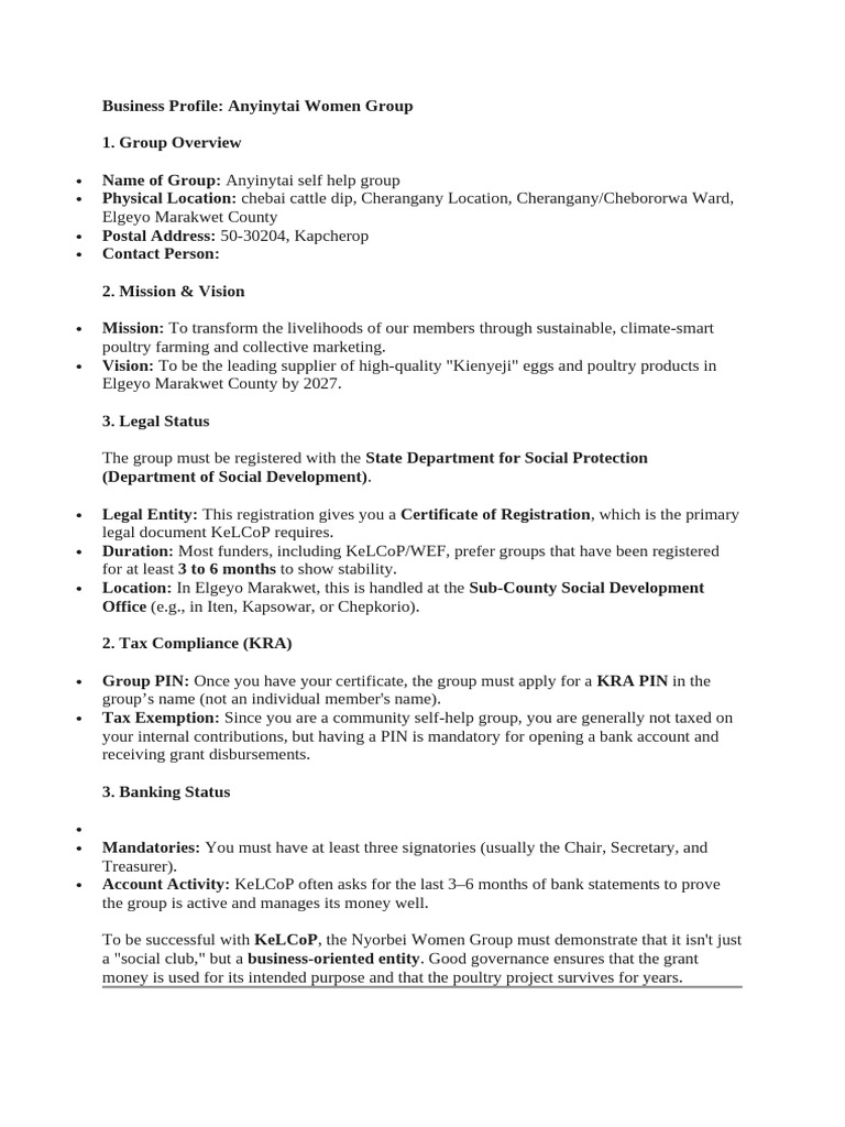 Anyiny SHG | PDF | Microfinance | Poultry