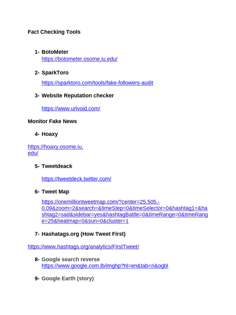 Fact Checking Tools | PDF