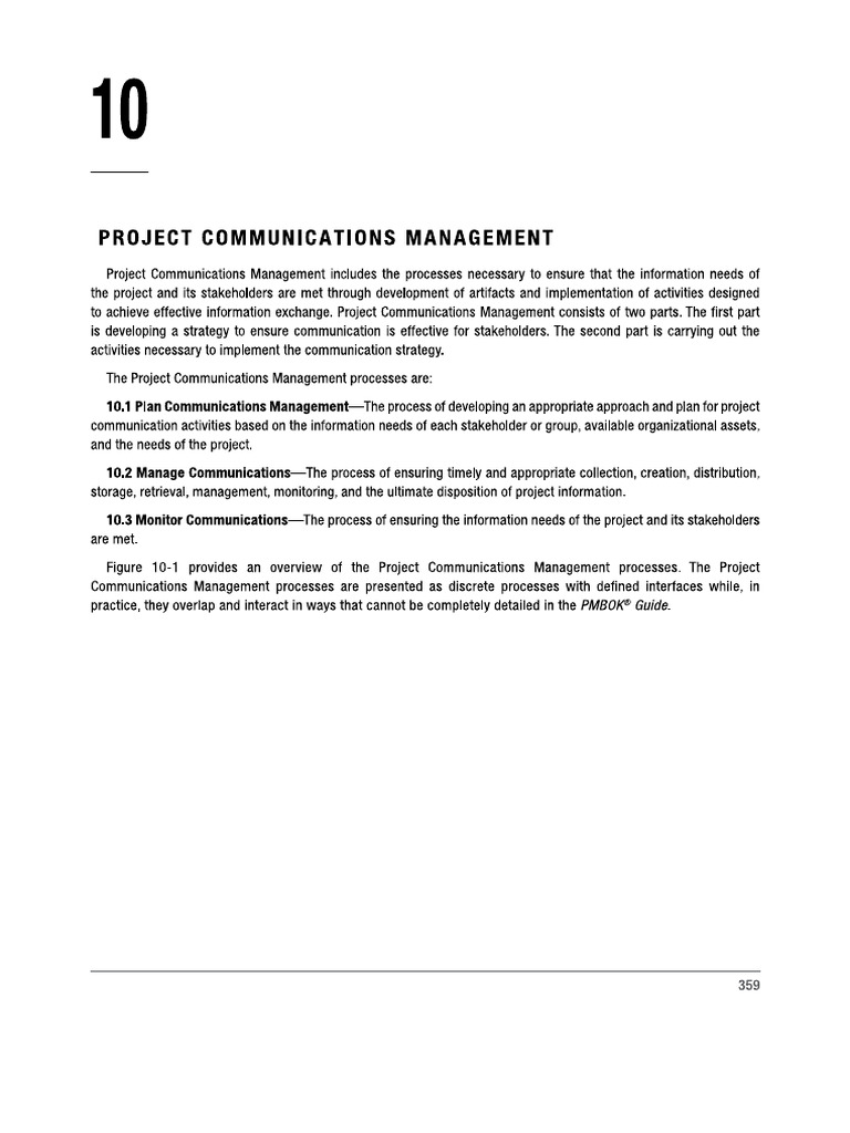 Plan Communication Management From PMP | PDF