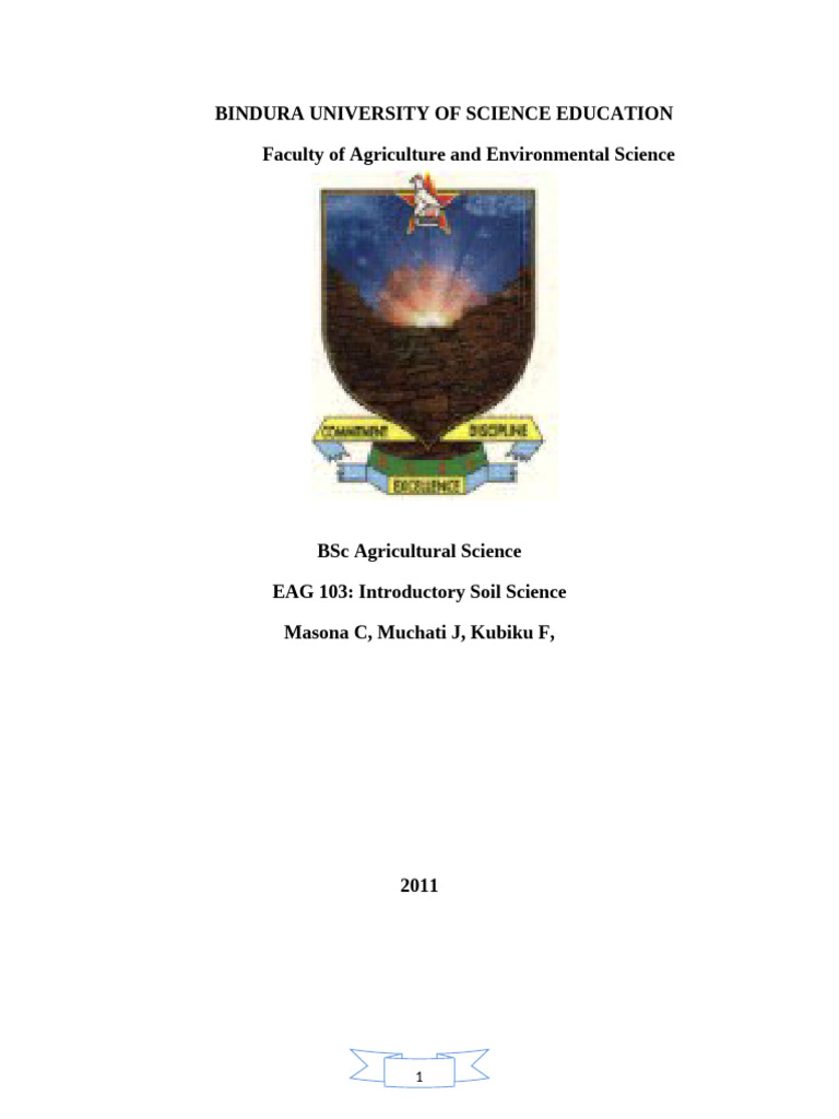 BSc Agriculture Soil Science Module - Copy | PDF | Soil | Rock (Geology)
