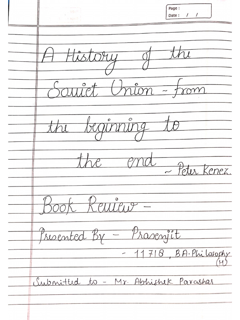 History of USSR - Assignment | PDF