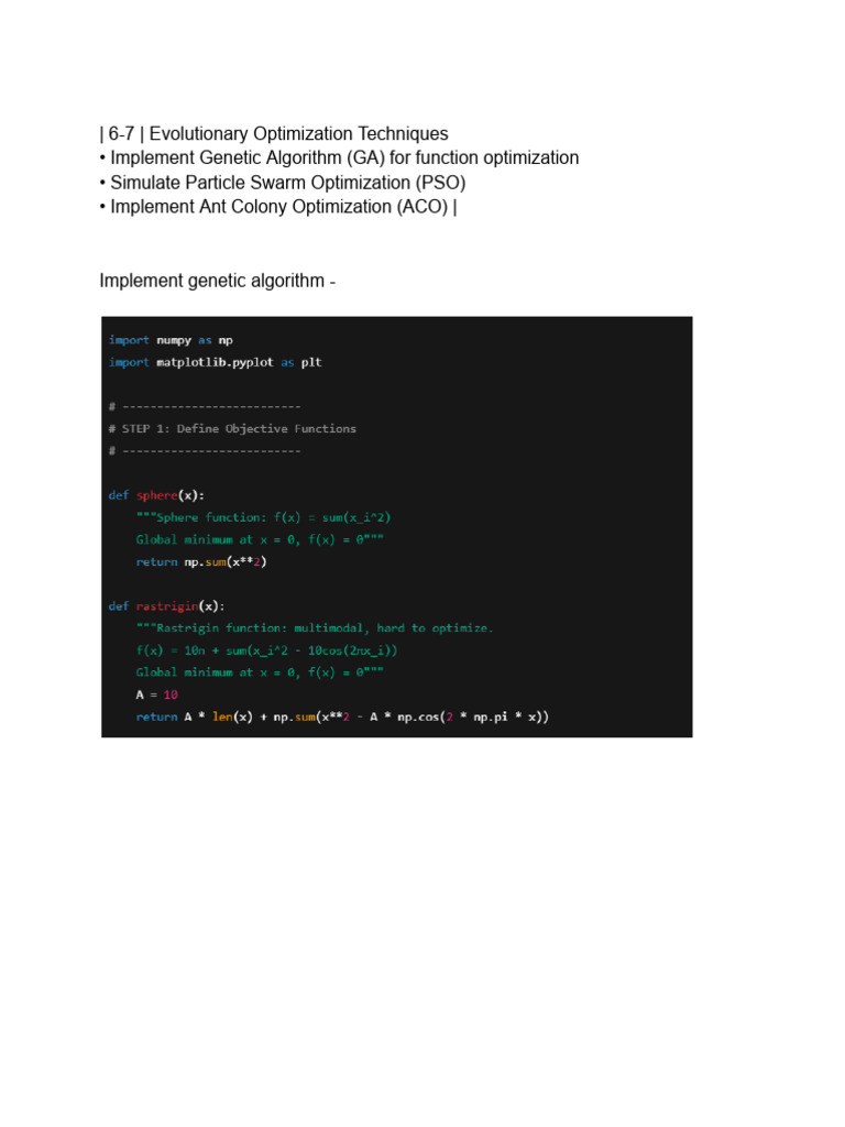 _ 6-7 _ Evolutionary Optimization Techniques (1) | PDF | Mathematical ...