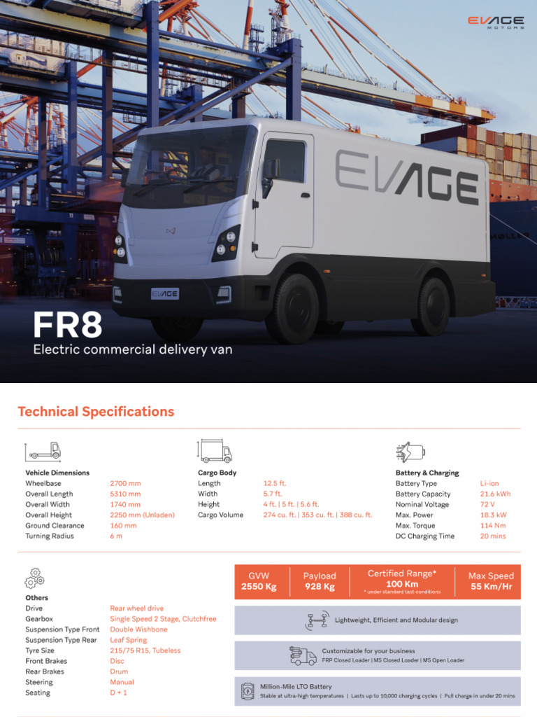 Evage Motors Fr8 Brochure | PDF