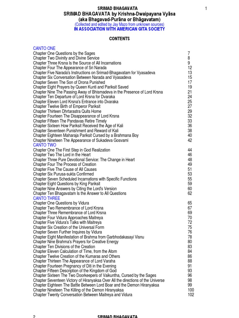 Srimad Bhagavatam | PDF | Bhagavata Purana | Krishna