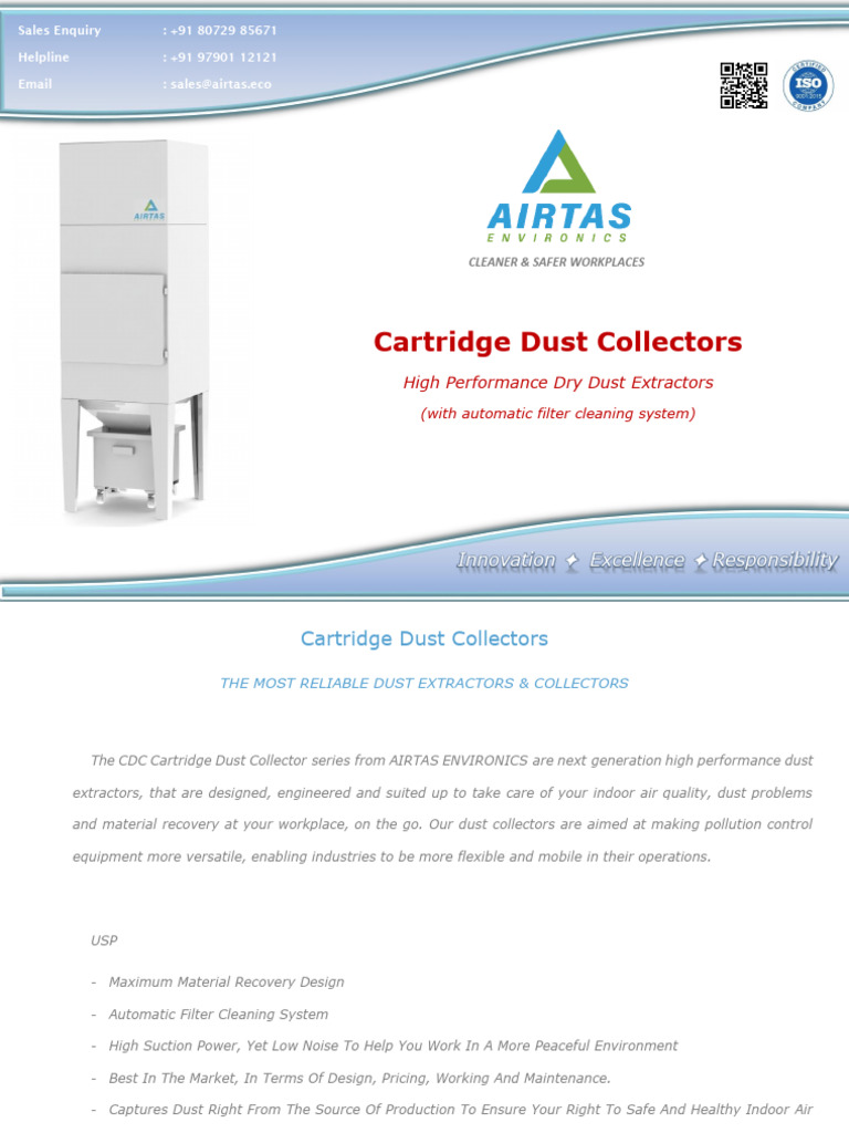 Industrial Centralized Dust Collection System | PDF | Equipment ...