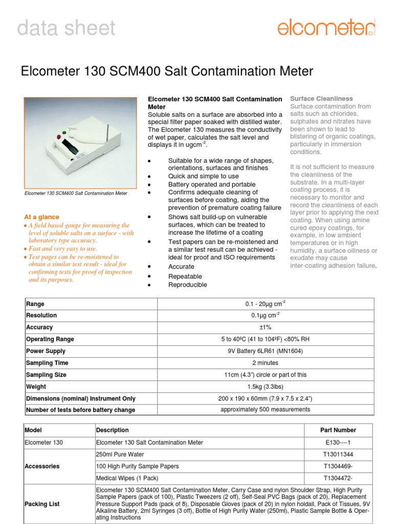 SCM 400 Salt Contamination Meter | Battery (Electricity) | Epoxy