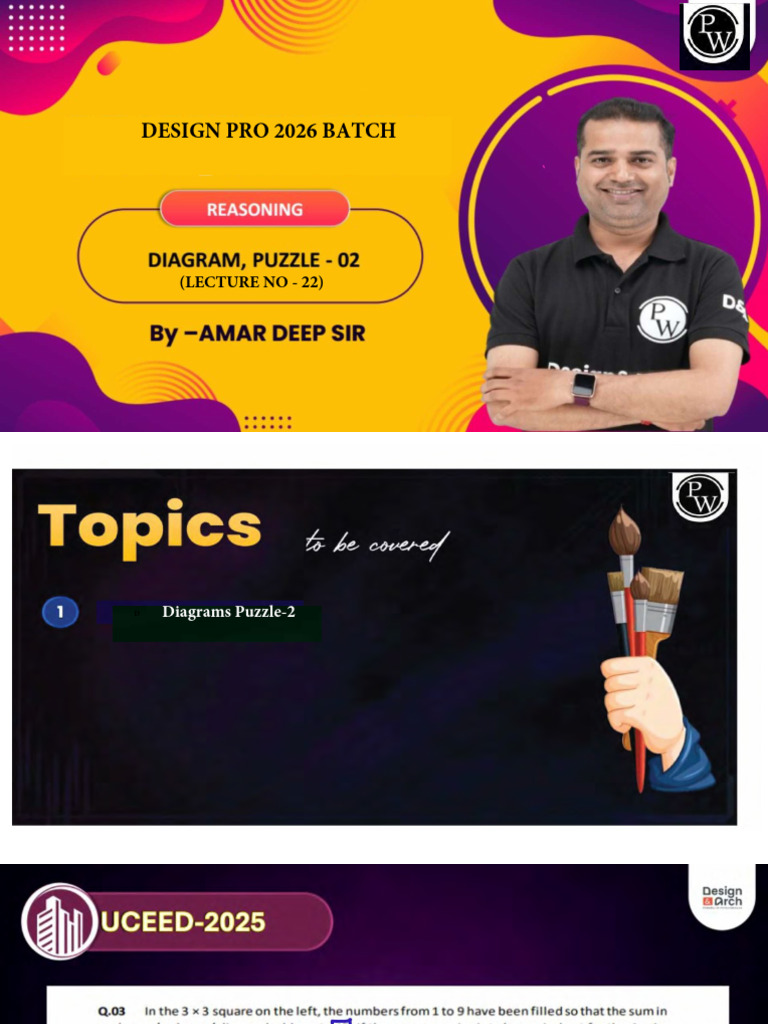 Mathematics (UCEED) 22 Class Notes Design Pro 2026 Batch | PDF