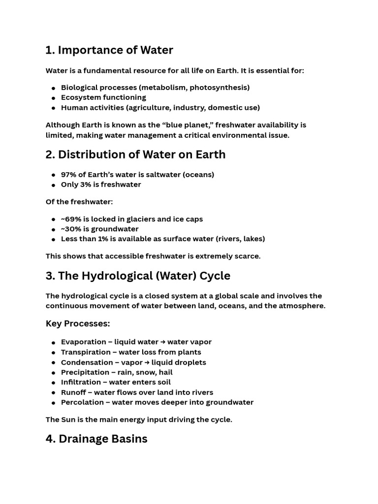 Ess Notes Scribd (3) | PDF | Water Pollution | Water